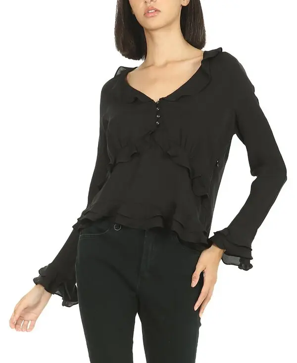SECRET PON-PON Sander Blouse - Black