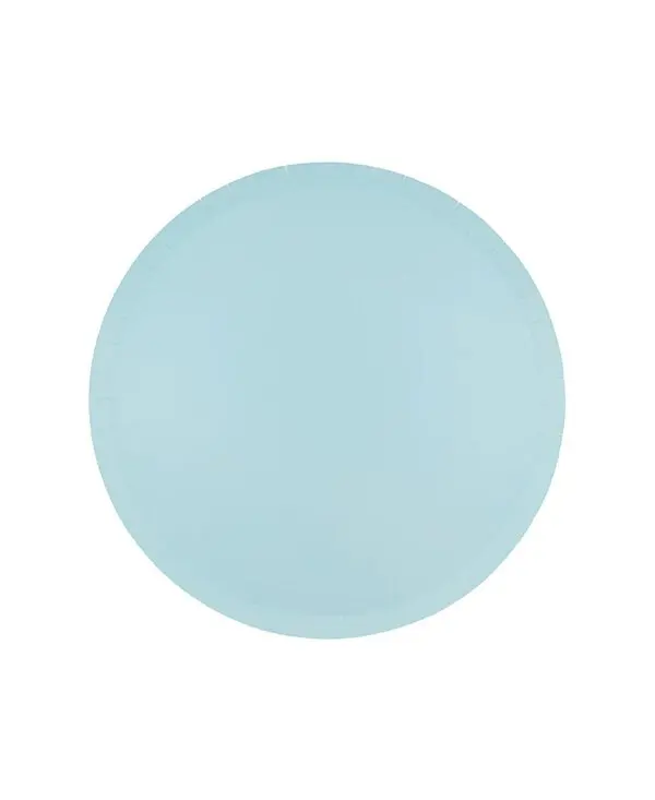 JOLLITY & CO Solid Shade Colors, Paper Party Dessert Plates, Set Of 8 - Cloud