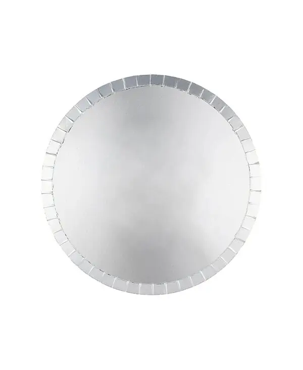 JOLLITY & CO Solid Shade Colors, Paper Party Dessert Plates, Set Of 8 - Silver