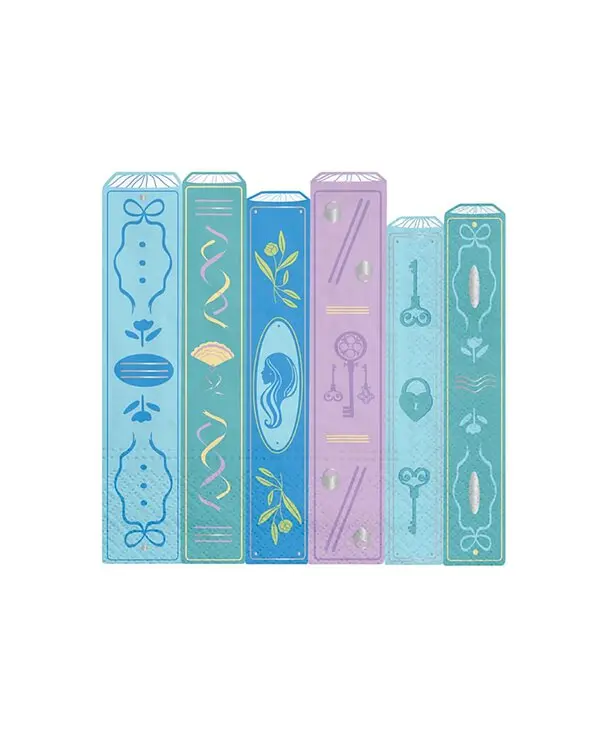JOLLITY & CO Book Club Book Large Paper Napkins, Set Of 16 - Multicolor