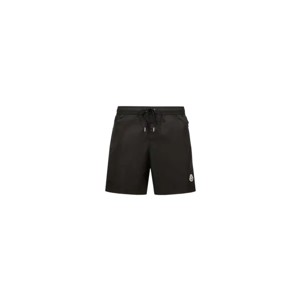 Moncler Logo Patch Swim Shorts - Black