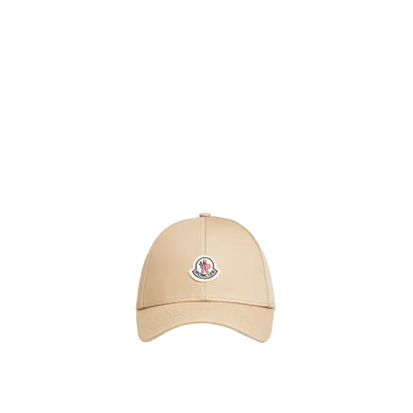 Moncler Cotton Gabardine Baseball Cap - Beige