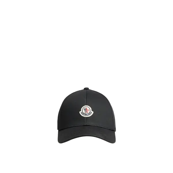 Moncler Cotton Gabardine Baseball Cap - Black