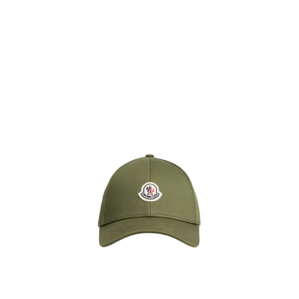 Moncler Cotton Gabardine Baseball Cap - Green