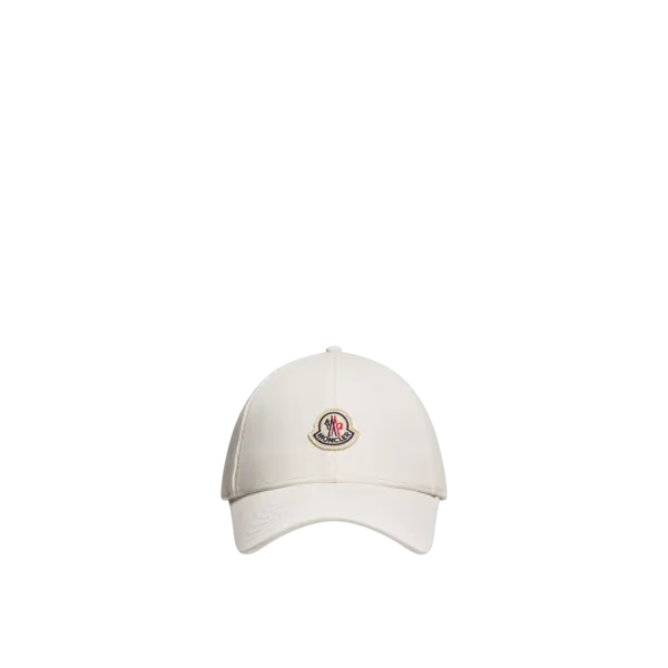 Moncler Cotton Gabardine Baseball Cap - White