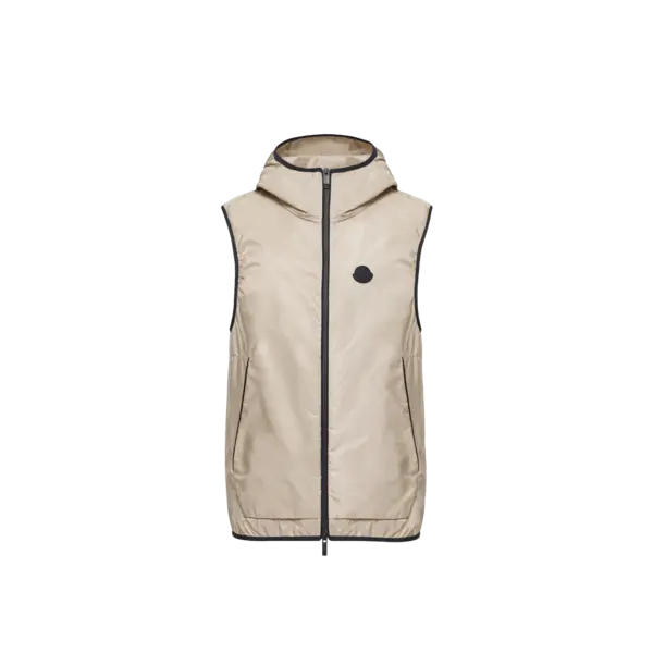 Moncler Moretan Hooded Vest - Beige