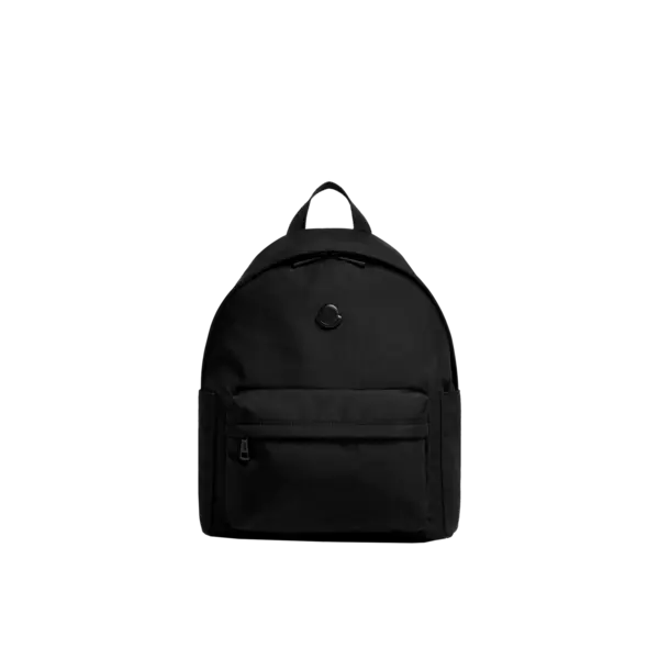 Moncler Pierrick Metal Logo Backpack - Black