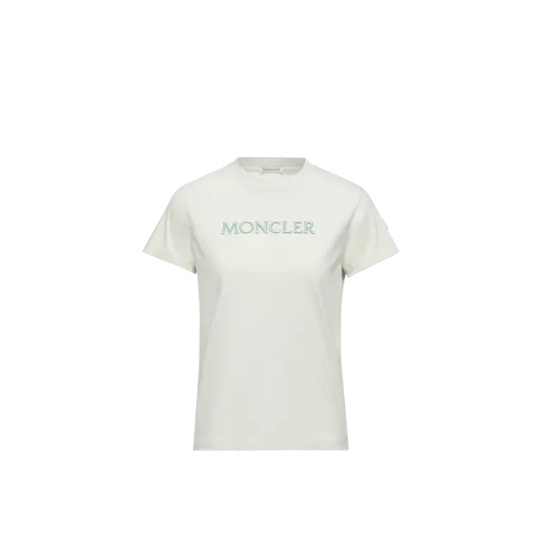 Moncler Embroidered Cotton T-shirt - Green