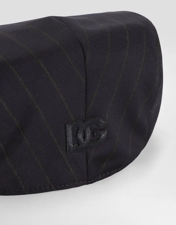 Dolce & Gabbana Virgin Wool Pinstripe Flat Cap - Multicolor