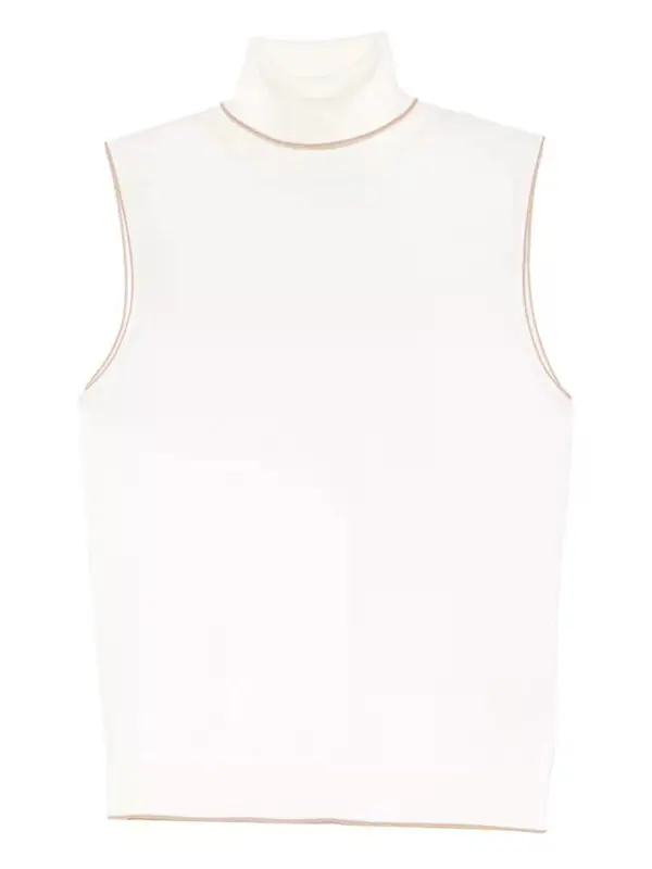 Eleventy Turtleneck Sleeveless Top