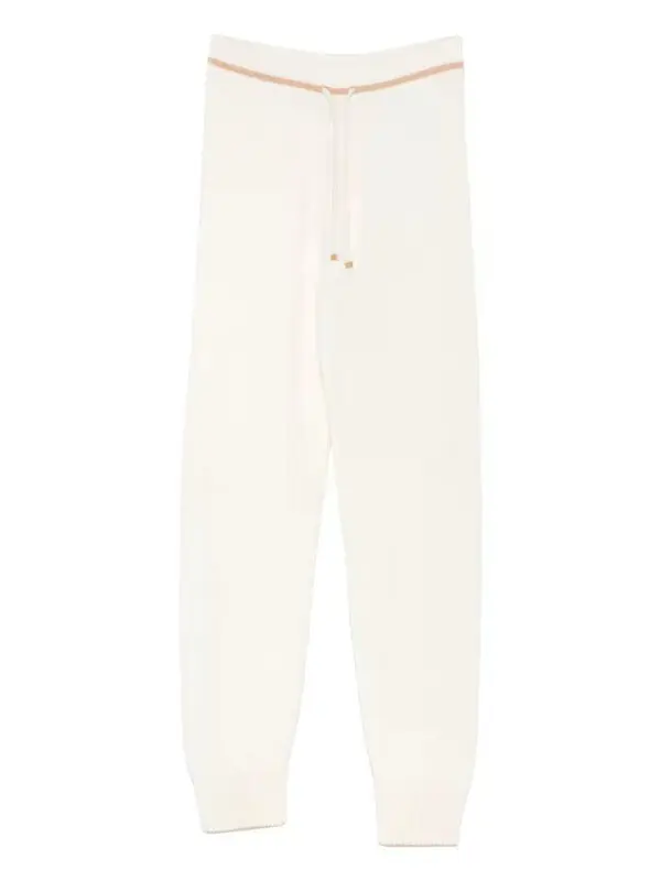 Eleventy Drawstring Knitted Track Pants - Neutrals
