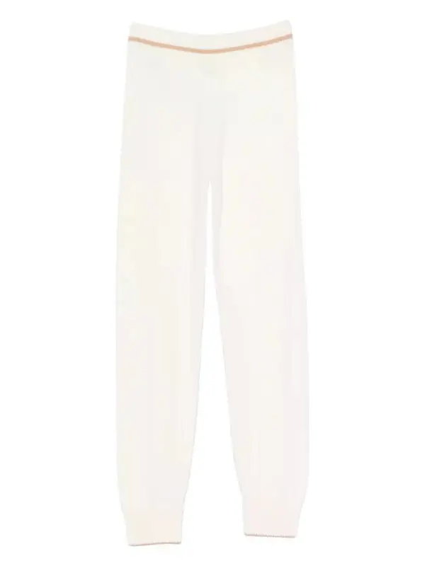 Eleventy Drawstring Knitted Track Pants - Neutrals