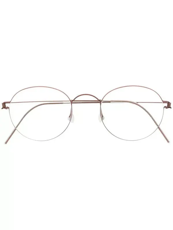 LINDBERG Titanium Round Frame Glasses - Pink