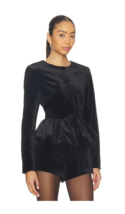Astr The Label X Nicolle Velvet Jacket - Black