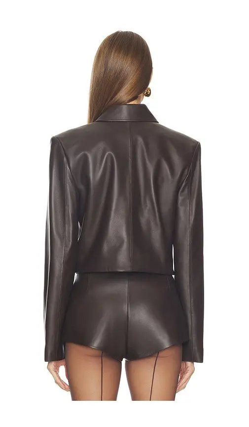 CAMILA COELHO Elia Leather Jacket