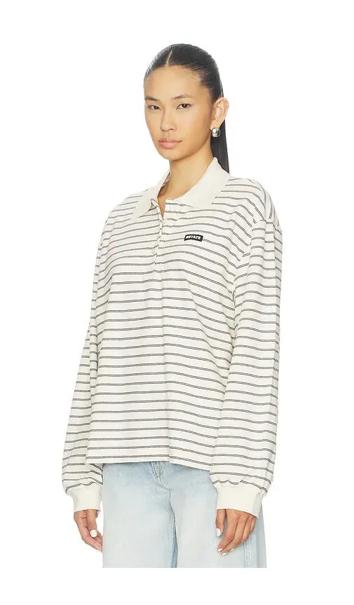 ROTATE BY BIRGER CHRISTENSEN Pique Long Sleeve Polo