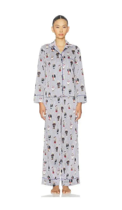 Polo Ralph Lauren Madison Pj Set In Blue - Snowfall Blue