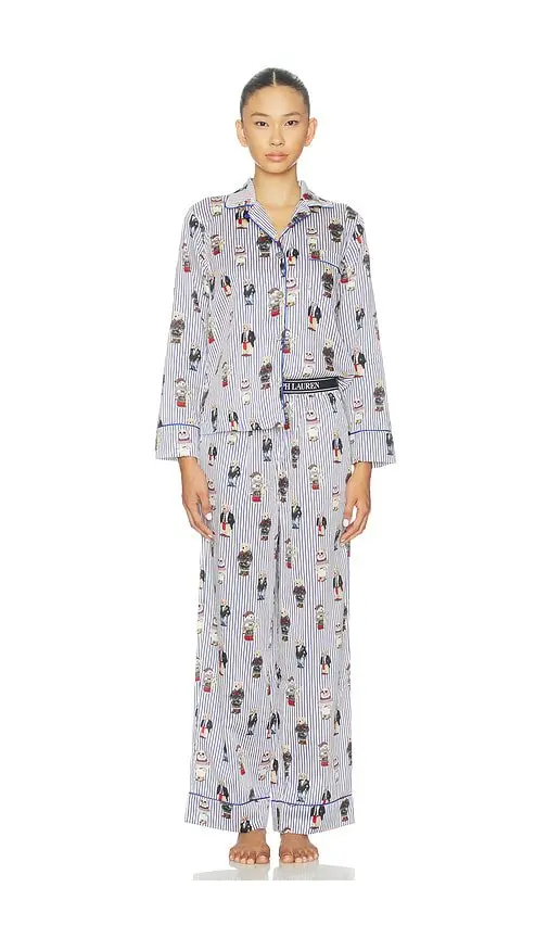 Polo Ralph Lauren Madison Pj Set In Blue - Snowfall Blue