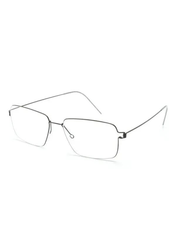 LINDBERG Aaron Rectangle-frame Eyeglasses - Grey
