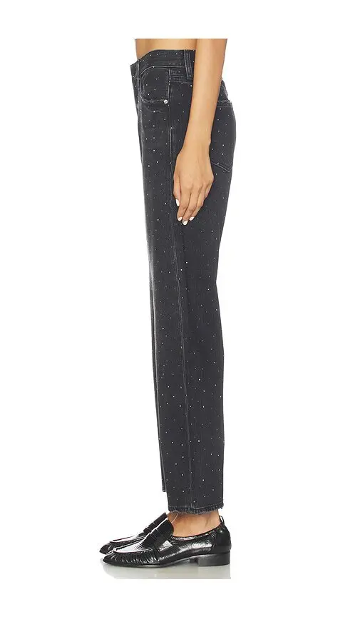 PISTOLA Lexi Midrise Bowed Straight Jeans In Black