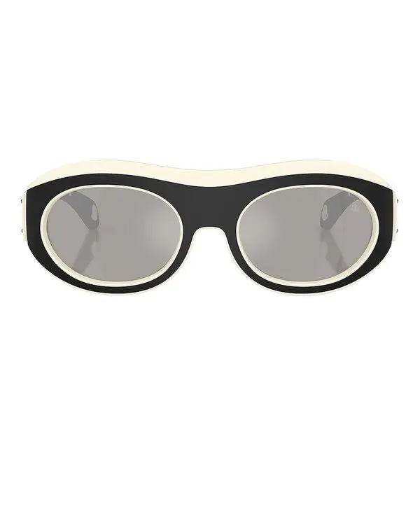 Moncler Ramillon Sunglasses - Matte Butter & Mirror Silver