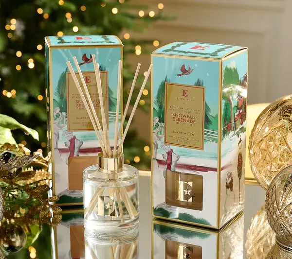 HOMEWORX BY SLATKIN + CO. Ad Elton John Slatkin 2 Reed Diffusers Snowfallauto-delivery - One-color