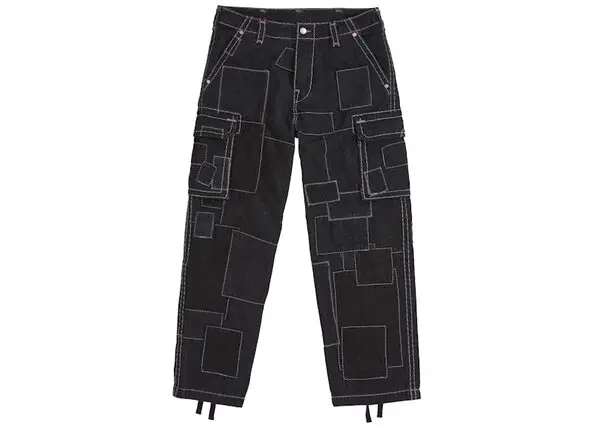 Supreme True Religion Patchwork Cargo Pant - Black