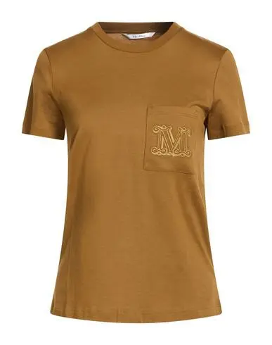 Max Mara Cotton Jersey T-shirt With Pocket - Beige