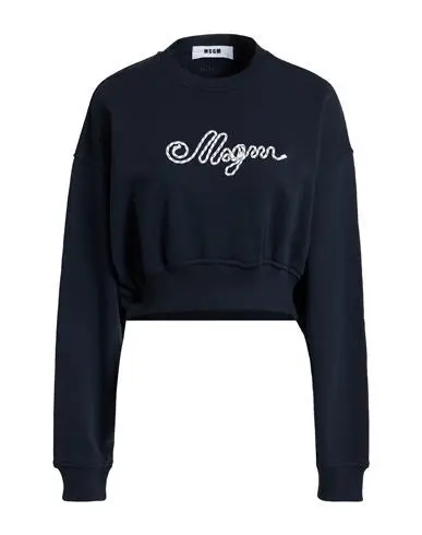 MSGM Cotton French Terry Sweatshirt - Grey