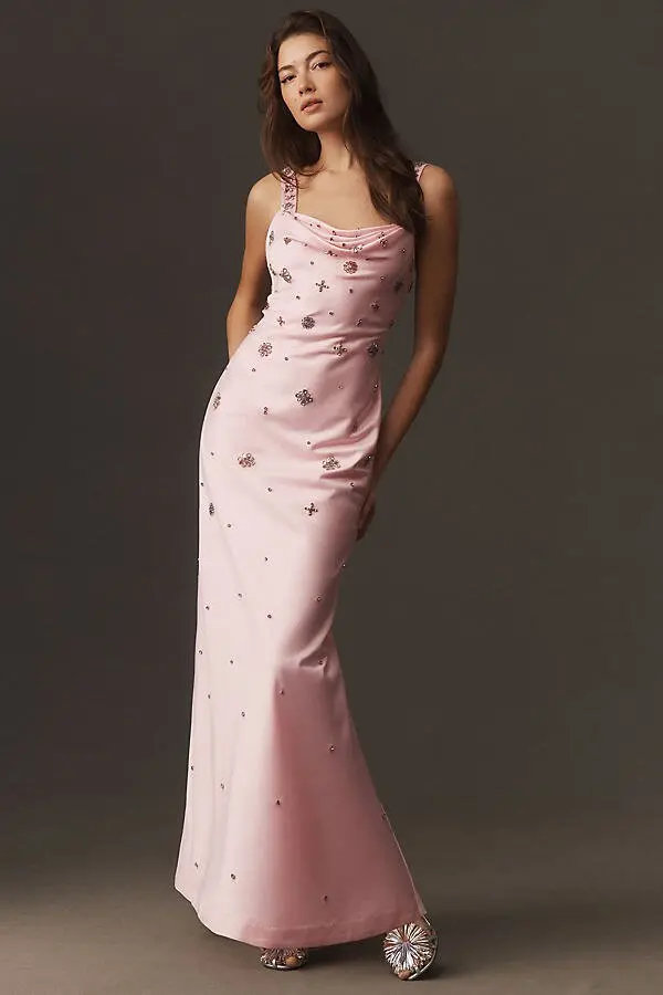 Bhldn Deco Cowled Maxi Dress