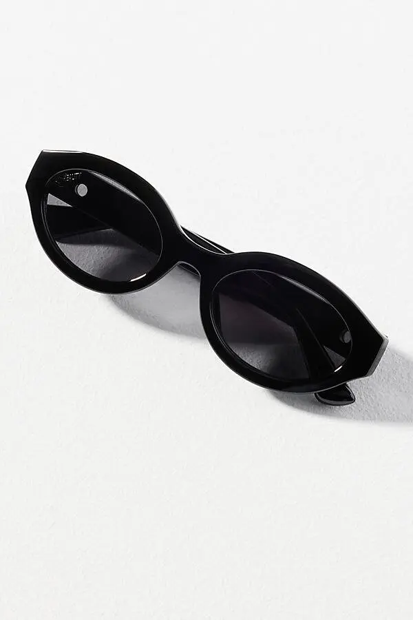 REALITY EYEWEAR London Oval Sunglasses - Black
