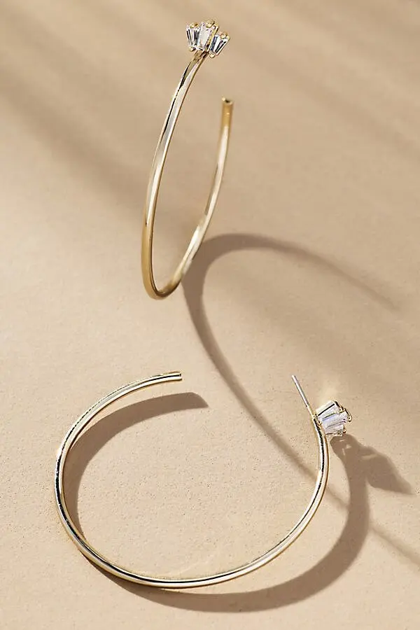 Anthropologie Hoop Earrings - Silver