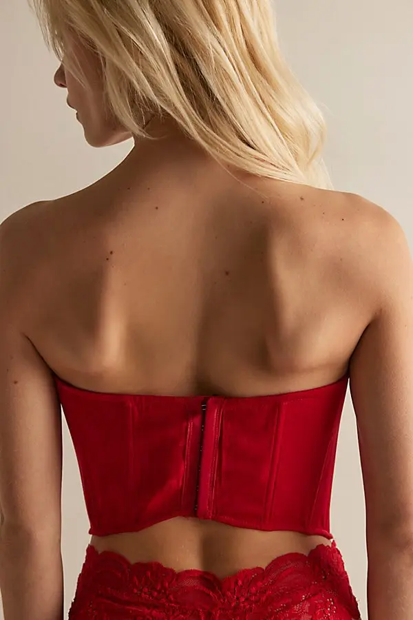 Free People Intimately Corset - Luxe Red