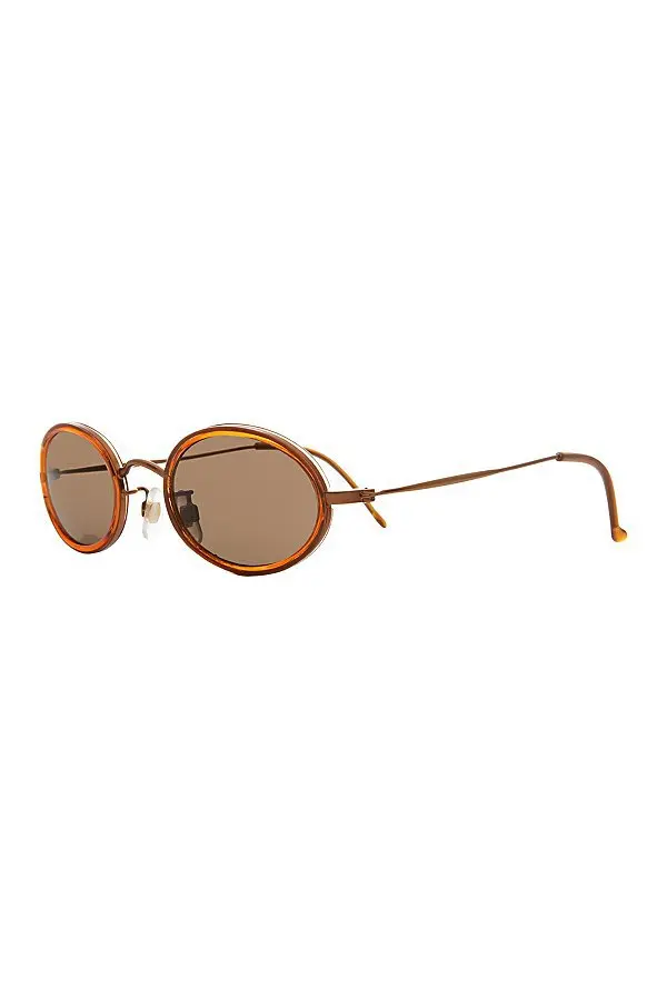 SUNGLASS MUSEUM Vintage Dwyer Oval Sunglasses - Copper