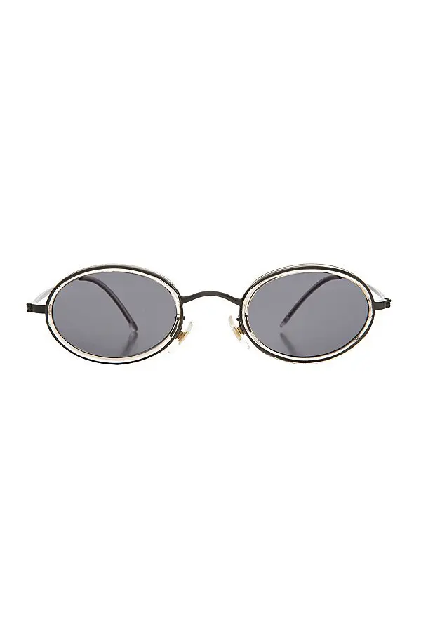 SUNGLASS MUSEUM Vintage Dwyer Oval Sunglasses - Grey