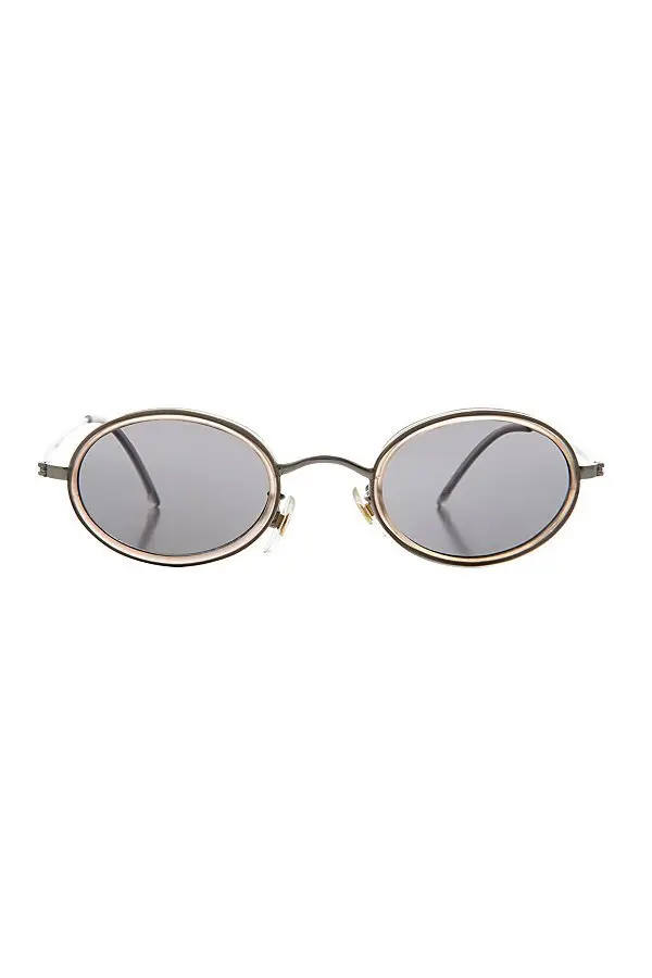 SUNGLASS MUSEUM Vintage Dwyer Oval Sunglasses - Silver