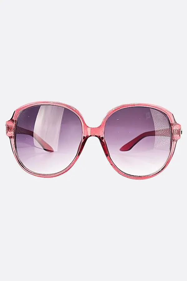 GIANT VINTAGE SUNGLASSES Whisper Oversized Round Sunglasses - Magenta
