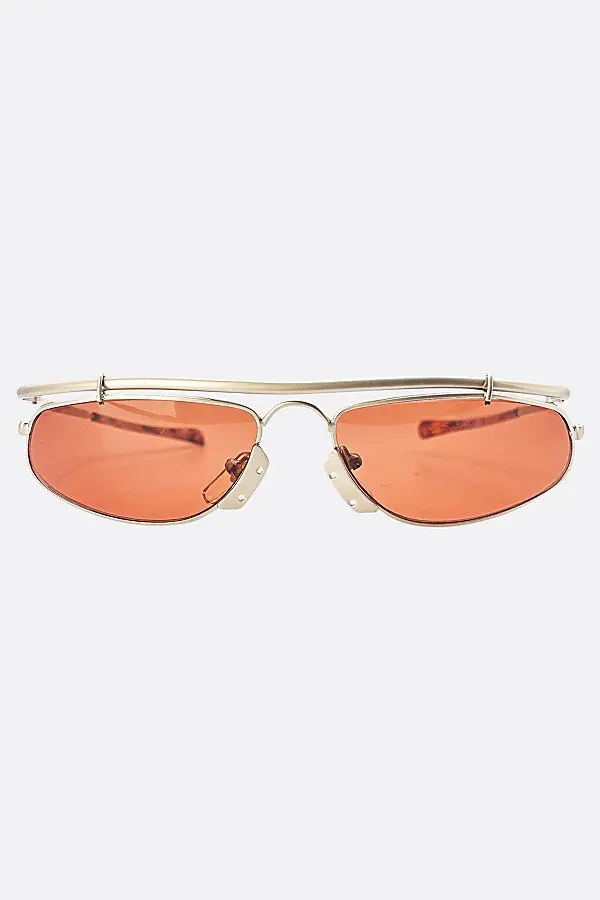 GIANT VINTAGE SUNGLASSES Giant Vintage Task 90's Metal Sport Sunglasses - Silver