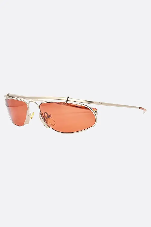 GIANT VINTAGE SUNGLASSES Giant Vintage Task 90's Metal Sport Sunglasses - Silver