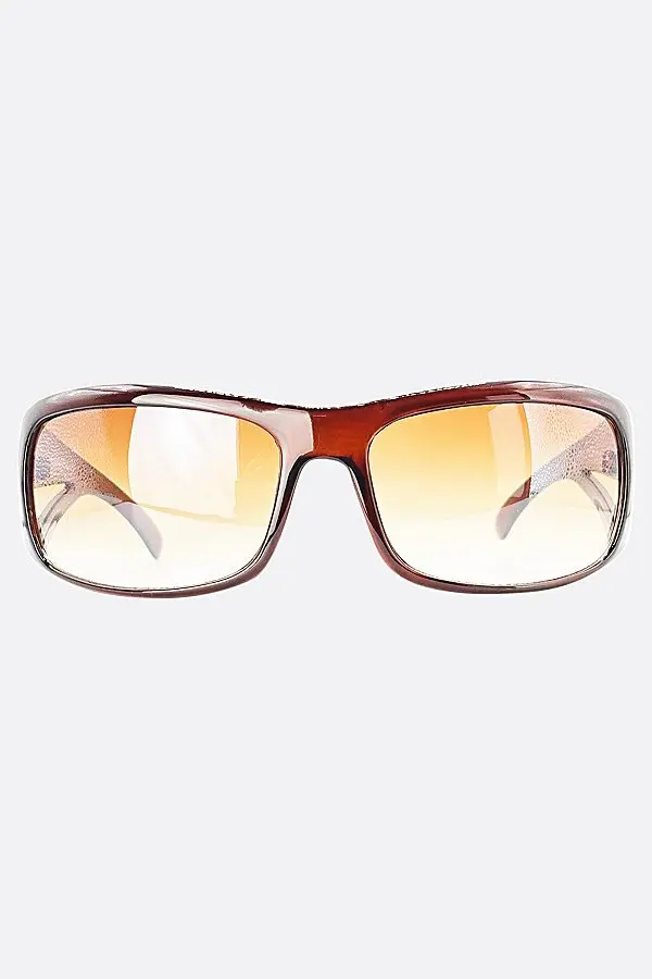 GIANT VINTAGE SUNGLASSES Virgo Shield Sunglasses - Jelly Brown