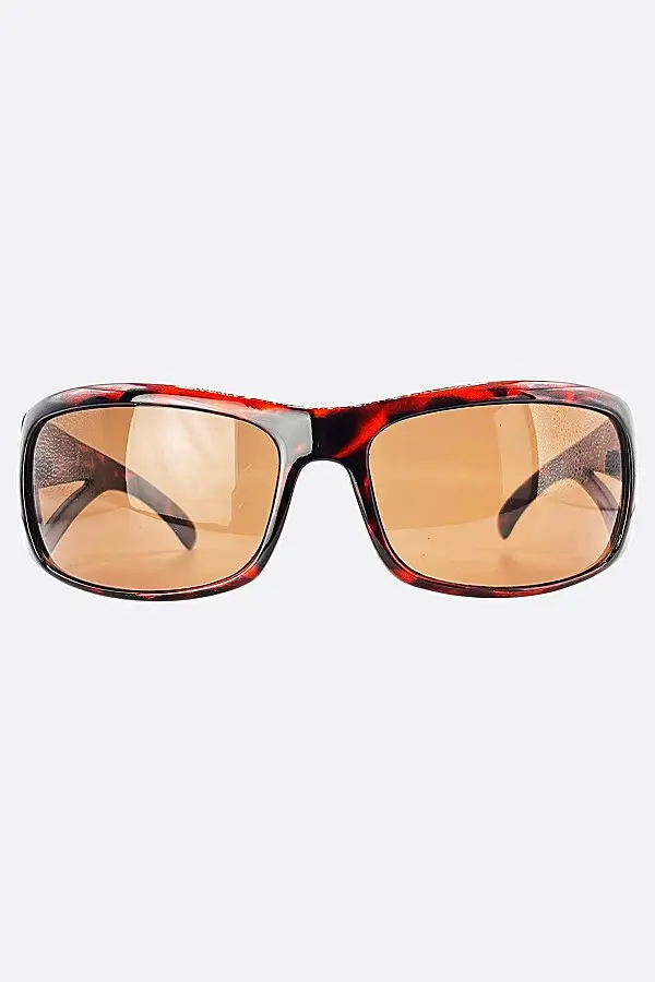 GIANT VINTAGE SUNGLASSES Virgo Shield Sunglasses - Tortoise Brown