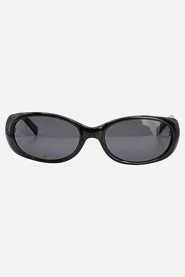 GIANT VINTAGE SUNGLASSES Nova Classic Oval Sunglasses - Black Super Dark