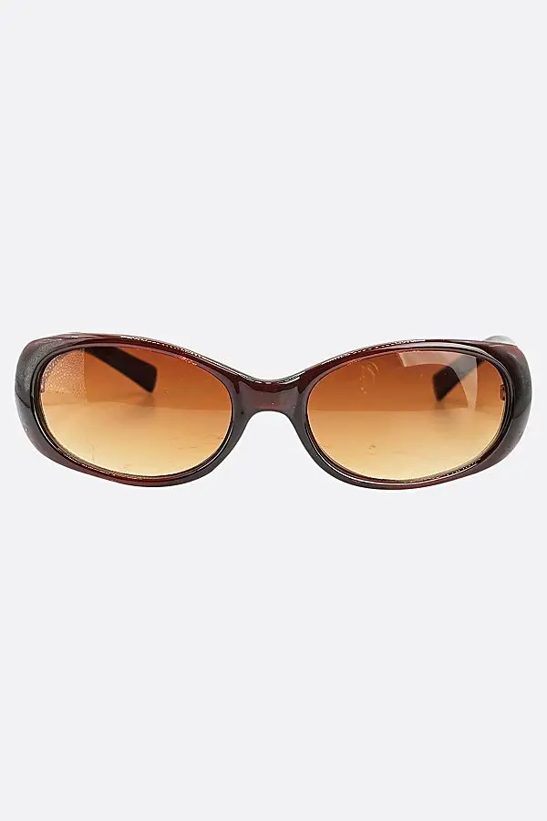 GIANT VINTAGE SUNGLASSES Nova Classic Oval Sunglasses - Jelly Brown Amber
