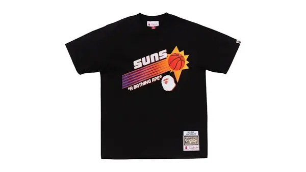 A BATHING APE X Mitchell & Ness Nba Phoenix Suns Tee Shirt - Black