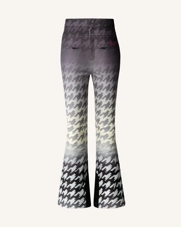 Perfect Moment High-waist Aurora Flare Ski Pant - Degrade-houndstooth