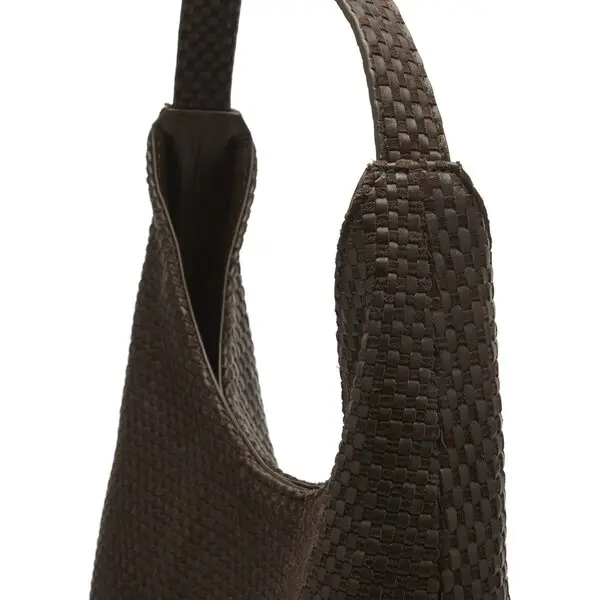 ST. AGNI Lattice Weave Large Tote - Coffee