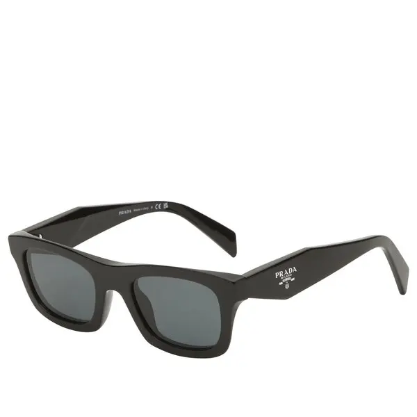 Prada Geometric Frame Sunglasses - Black/dark Grey