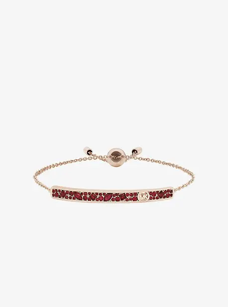 Michael Kors Pavé Bar Slider Bracelet - Rose Gold