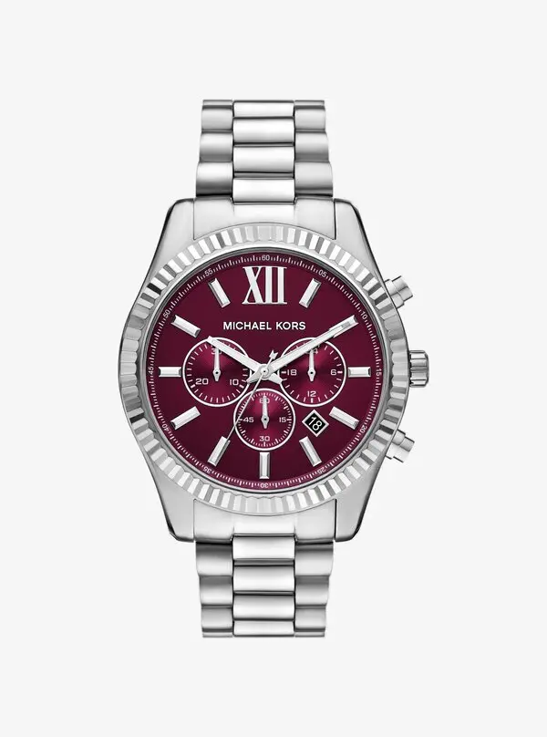 Michael Kors Lexington Chronograph Watch - Silver