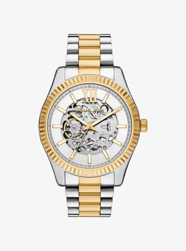 Michael Kors Oversized Lexington Two-tone Bracelet Watch - Silver